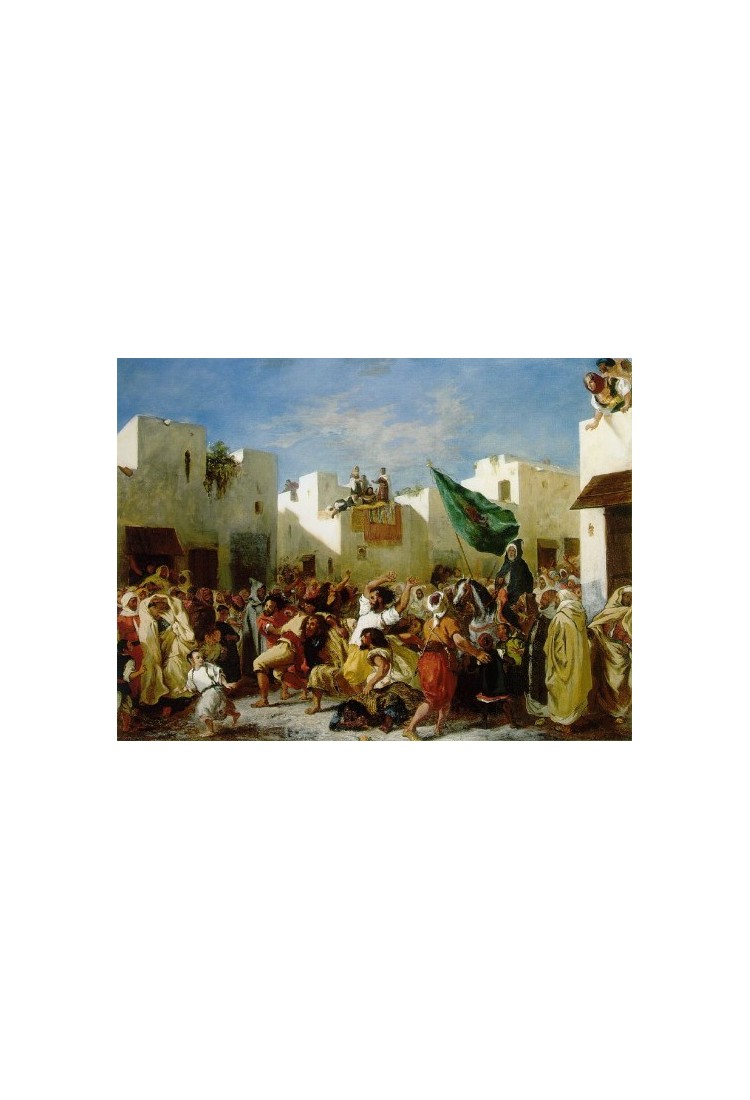 Fanatics of Tangier by Eugène Delacroix-Art gallery oil painting...