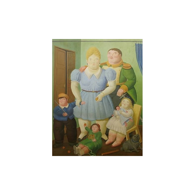 The General And His Family By Fernando Botero | Fine art Oil painting ...