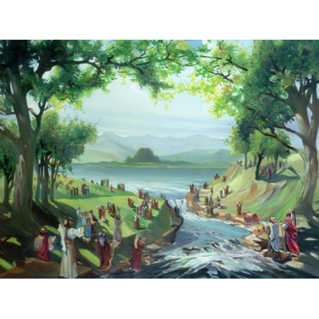 Steve Karro - Traditional Tashlich | Jewish Art Oil Painting Gallery