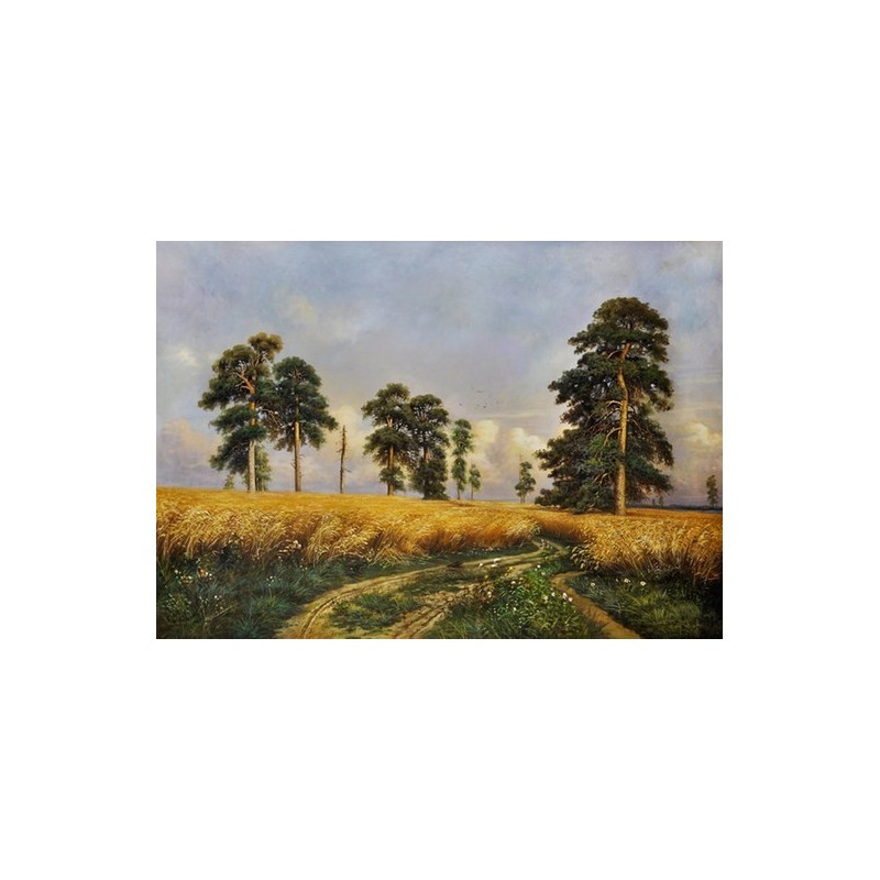 "Russian Rye Field" by Ivan Ivanovich Shishkin | Oil Painting Reproductions