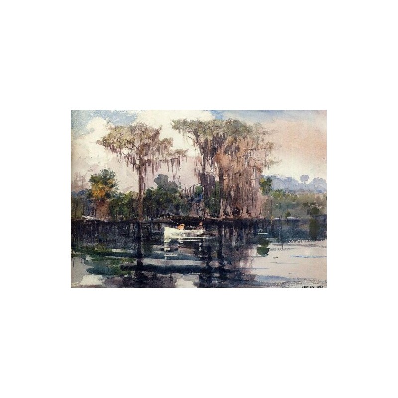 St. John's River, Florida by Winslow Homer - Art gallery oil...