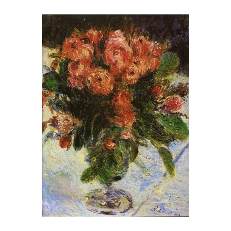 "Roses 1890" by Pierre Auguste Renoir | Fine art Oil painting ...